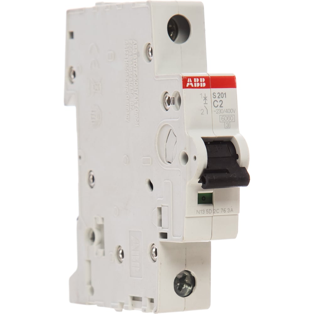 Автоматический однополюсный выключатель ABB 2А С S201 6кА 2CDS251001R0024 - выгодная цена ...