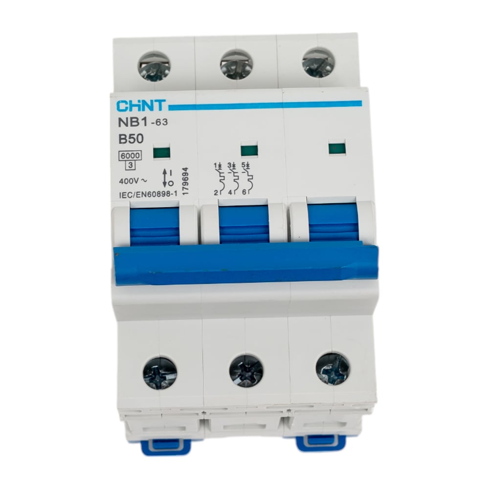 Автоматический выключатель CHINT модульный 3п B 50А 6кА NB1-63 (R ...