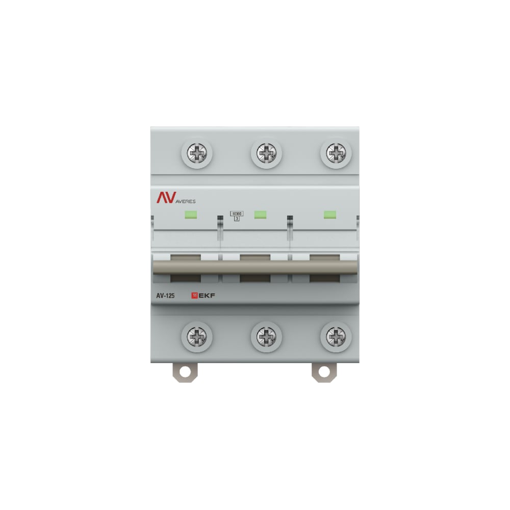 Выключатель автоматический EKF AV-125 3P 125A (C) 10kA AVERES mcb125-3-125C-av - выгодная цена ...