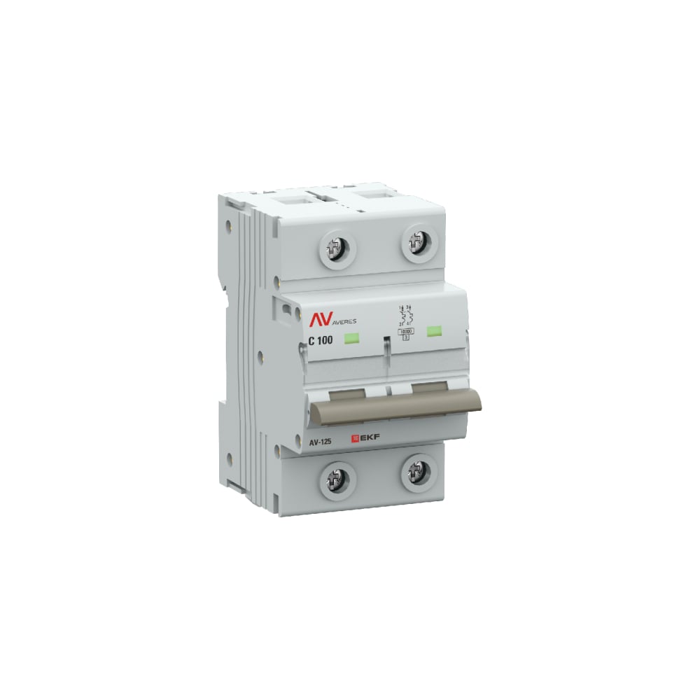Автоматический выключатель EKF AV-125 2P 100A (C) 10kA AVERES mcb125-2-100C-av - выгодная цена ...