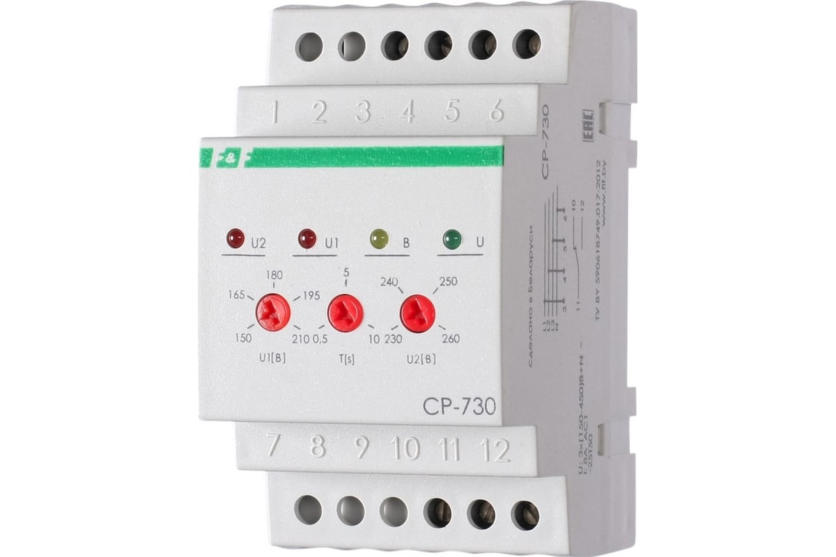 Реле напряжения F&F CP-730, сигнализация о нарушении режимов EA04.009.004 - выгодная цена ...
