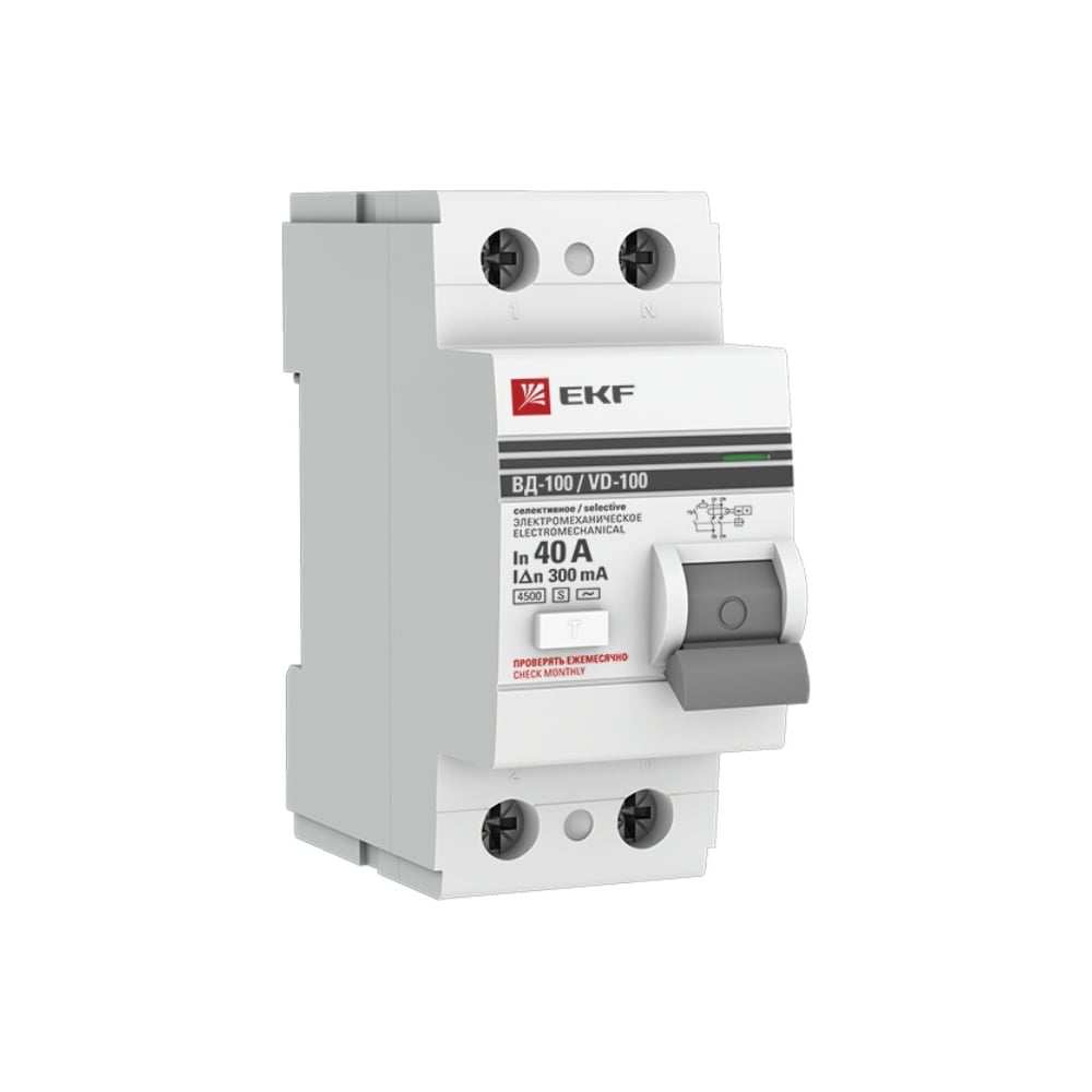 Селективное устройство защитного отключения EKF 2P 40А/300мА электромеханическое PROxima 32 шт ...