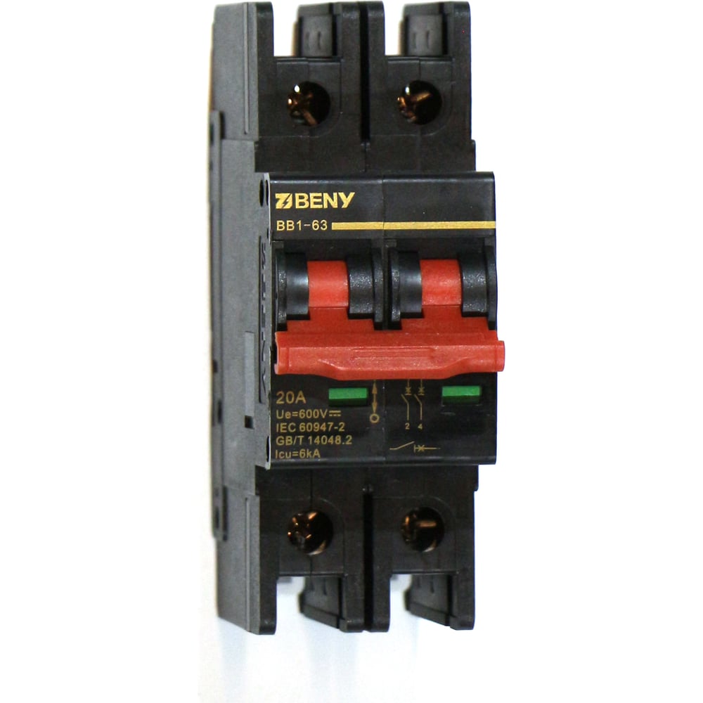 Автоматический выключатель постоянного тока ZJBeny 2P 20А В 600V ...
