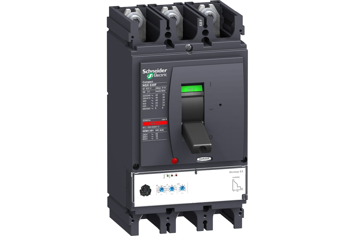 Автоматический выключатель Systeme Electric 3п NSX630F Micrologic 2.3 ...