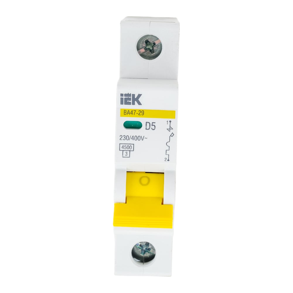 Автоматический выключатель IEK ВА47-29 1Р, 5А, 4,5кА, характеристика D ...