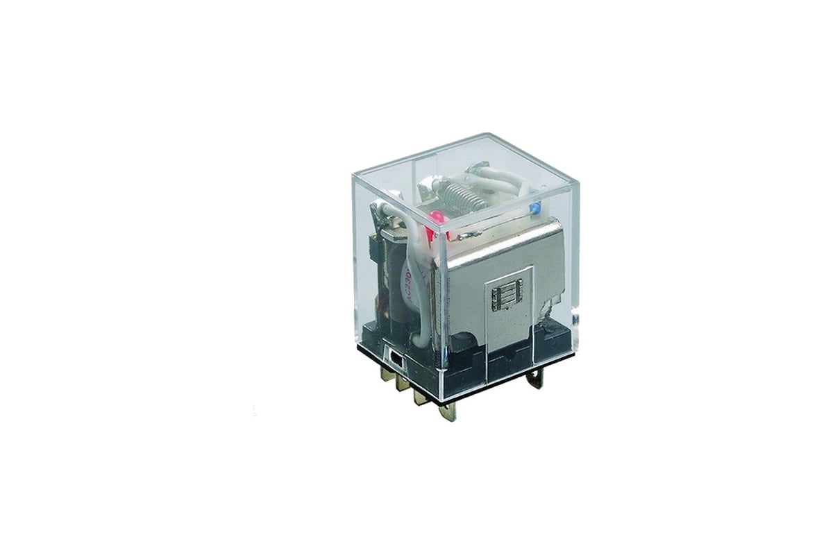 Реле IEK РЭК77/4 LY4 с индикацией 10А 12В АC RRP10-4-10-012A-LED ...