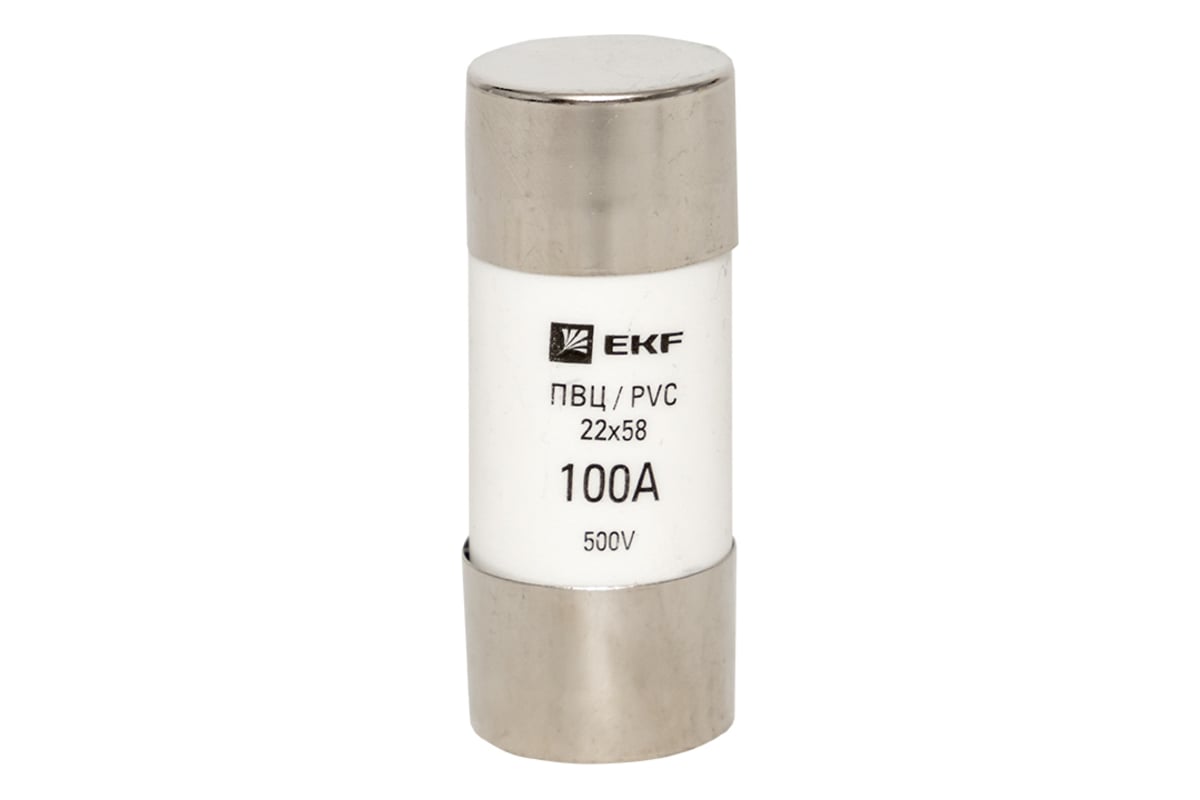 Плавкая цилиндрическая вставка EKF ПВЦ PROxima, 100А 10 шт pvc-22x58 ...