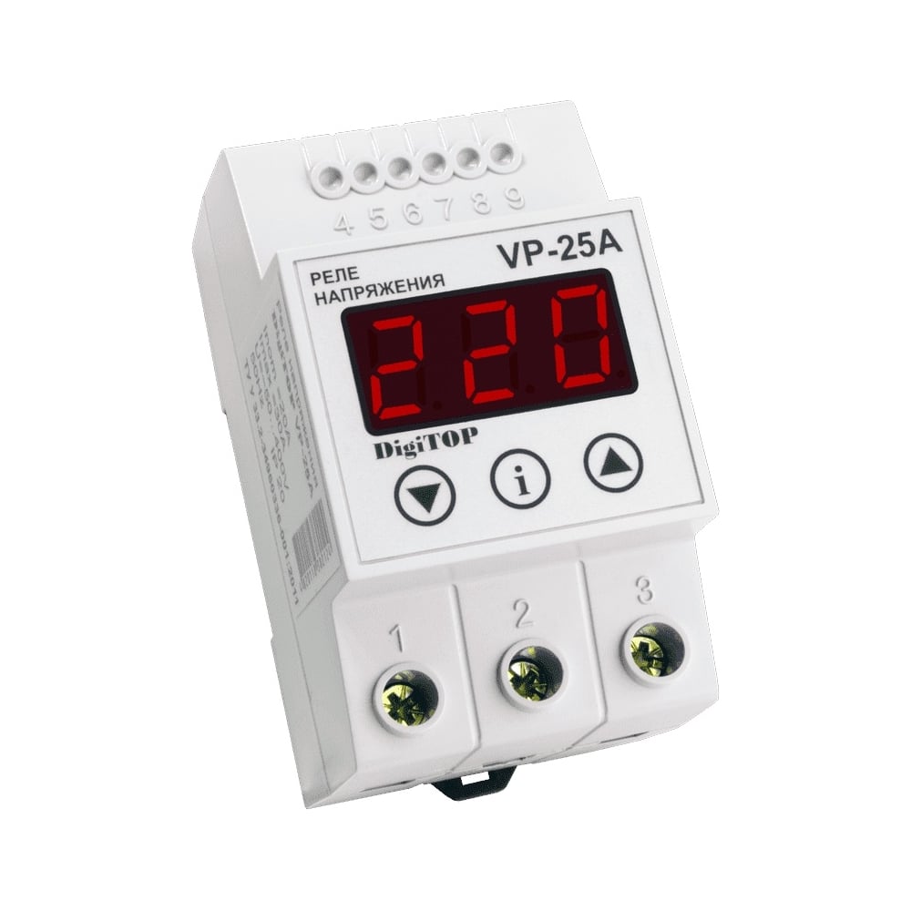 Реле напряжения DigiTOP Vp-25A - выгодная цена, отзывы, характеристики, фото - купить в Москве и РФ
