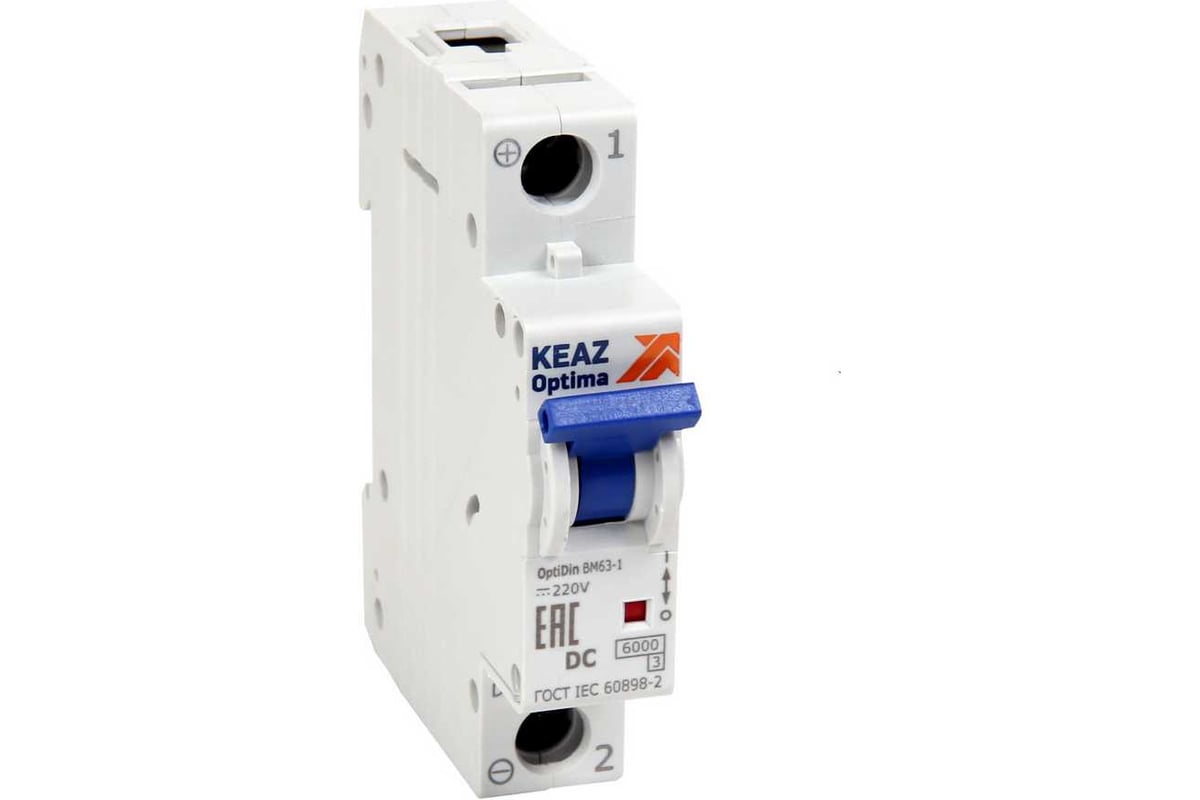 Выключатель автоматический модульный КЭАЗ OptiDin BM63-1Z40-DC-УХЛ3 (Новый) 261211 - выгодная ...
