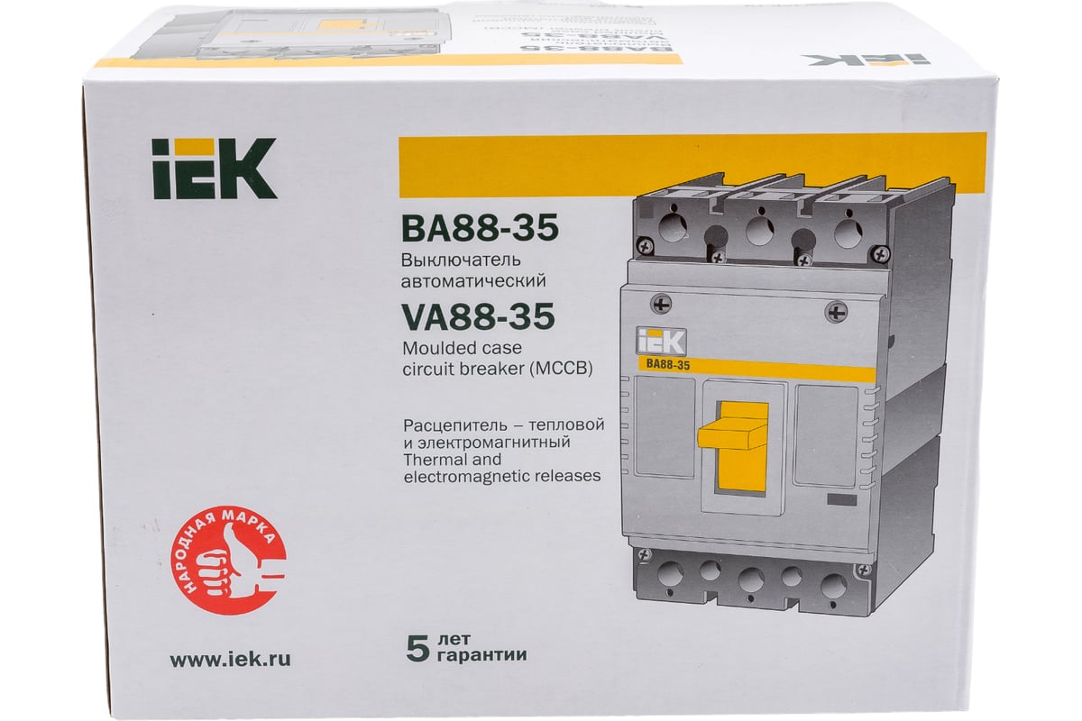 Автоматический выключатель IEK ВА88-35 3Р 100А 35кА SVA30-3-0100 ...