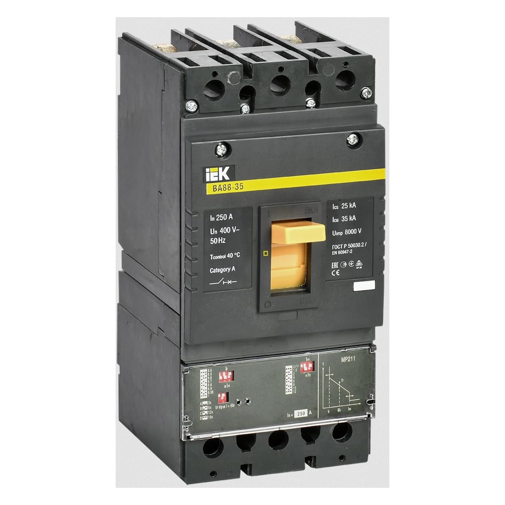 Автоматический выключатель IEK ВА88-35 3Р 250А 35кА с электронным ...