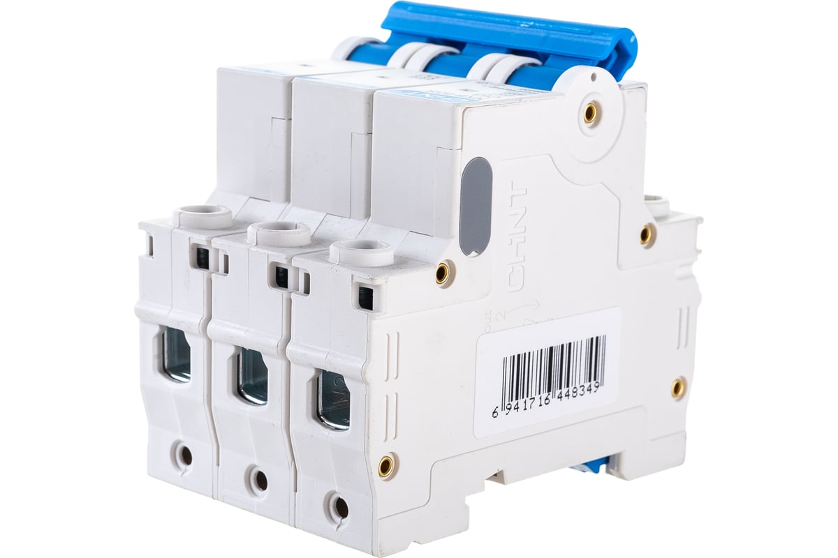 Автоматический выключатель CHINT NXB-63S 3P 63А 4.5kA характеристика C ...