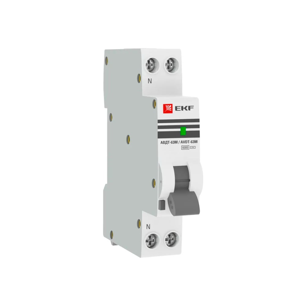 Дифференциальный автомат EKF АВДТ-63М 40А/100мА (1мод, хар. C ...