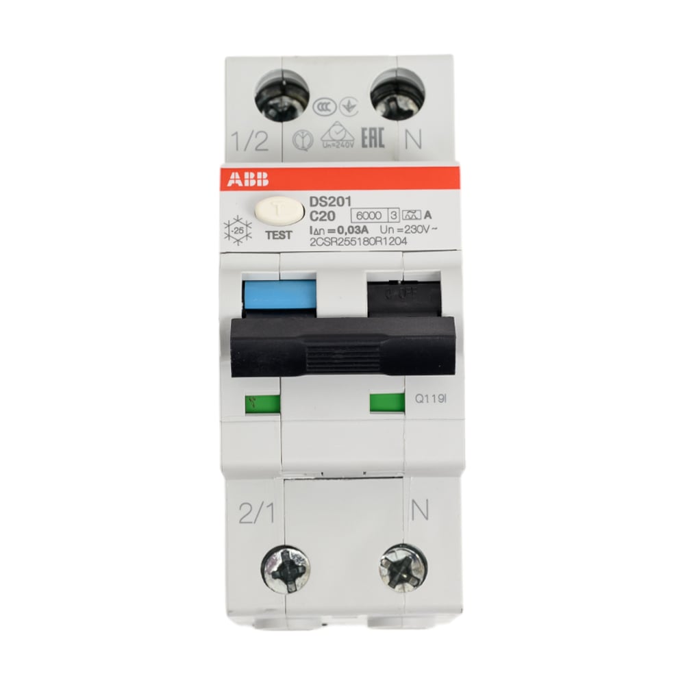 Автоматический выключатель дифференциального тока ABB DS201 C20 A30 2CSR255180R1204 - выгодная ...
