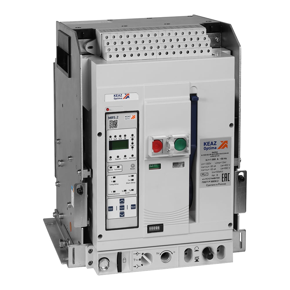 Выключатель автоматический КЭАЗ OptiMat A-1600-S1-3P-50-D-MR5.2-B-C2200-M2-P05-S2-06 366230 ...