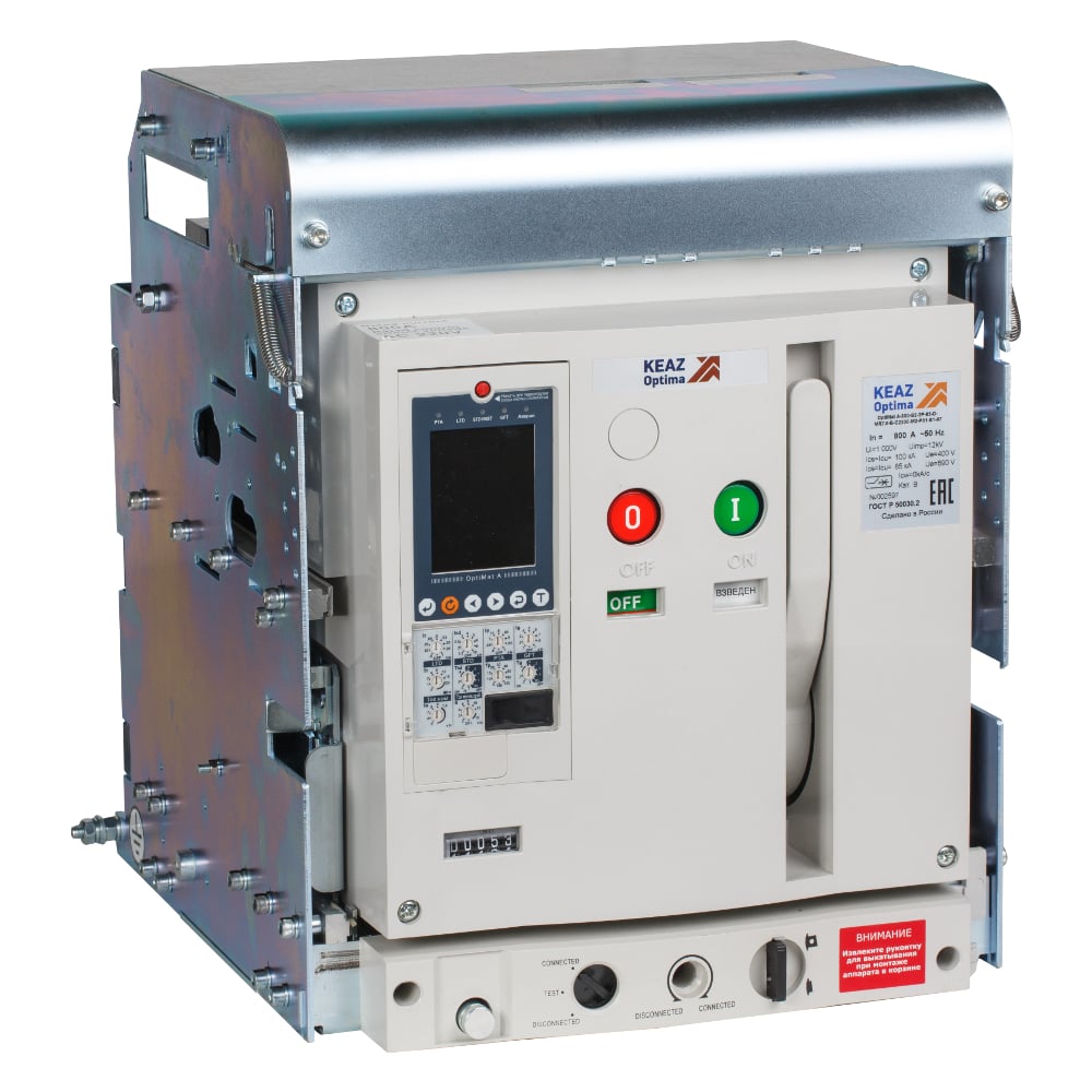 Выключатель автоматический КЭАЗ OptiMat A-1600-S2-3P-85-D-MR8.1-B-C2200-M2-P01-S1-03 291966 ...