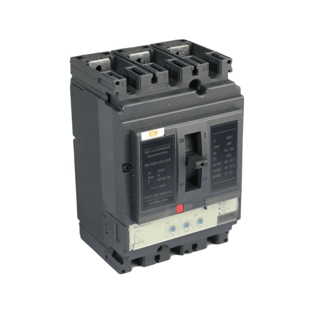Выключатель автоматический ВТМ ВА-NSX100H-ER-3P(40-100A) ВТМ00092966 ...