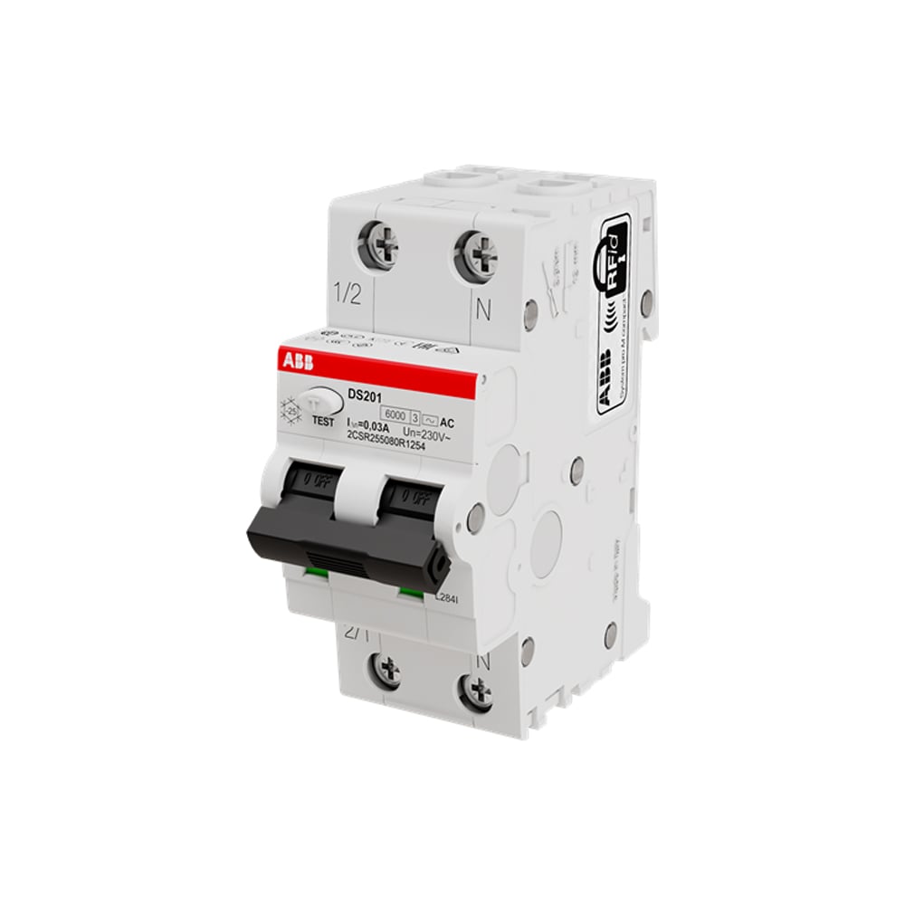 Автоматический выключатель дифференциального тока ABB DS201 C6 AC30 2CSR255080R1064 - выгодная ...