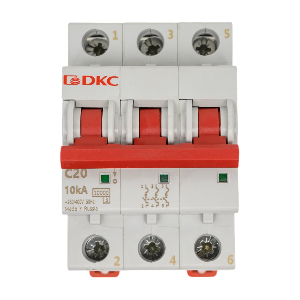 Автоматический модульный выключатель DKC YON MD63 3P 20А C 10kA MD63-3C20-10 - выгодная цена ...