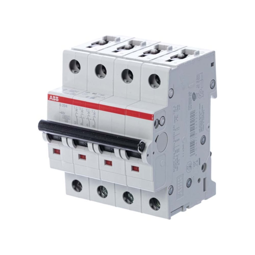Автоматический 4-полюсной выключатель ABB S204 C100 ABB 2CDS254001R0824 - выгодная цена, отзывы ...
