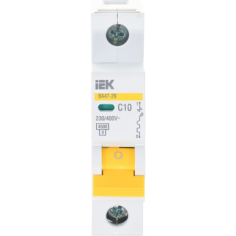Автоматический выключатель IEK, 10А, ВА47-29 1п, "С" 4.5кА MVA20-1-010 ...