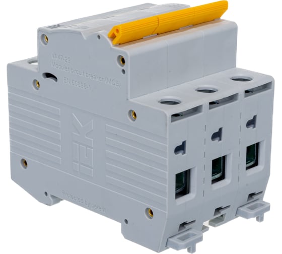 Автоматический 3-полюсный выключатель, 50А, С ВА47-29 4.5кА IEK MVA20-3-050-C - выгодная цена ...