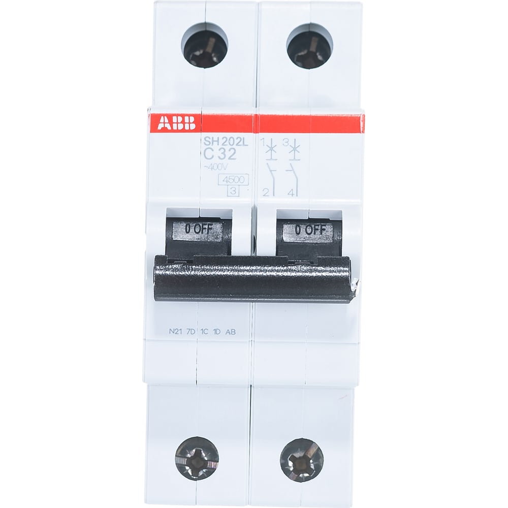 Автоматический модульный выключатель ABB 2п C SH202L 4.5кА 32А 2CDS242001R0324 - выгодная цена ...