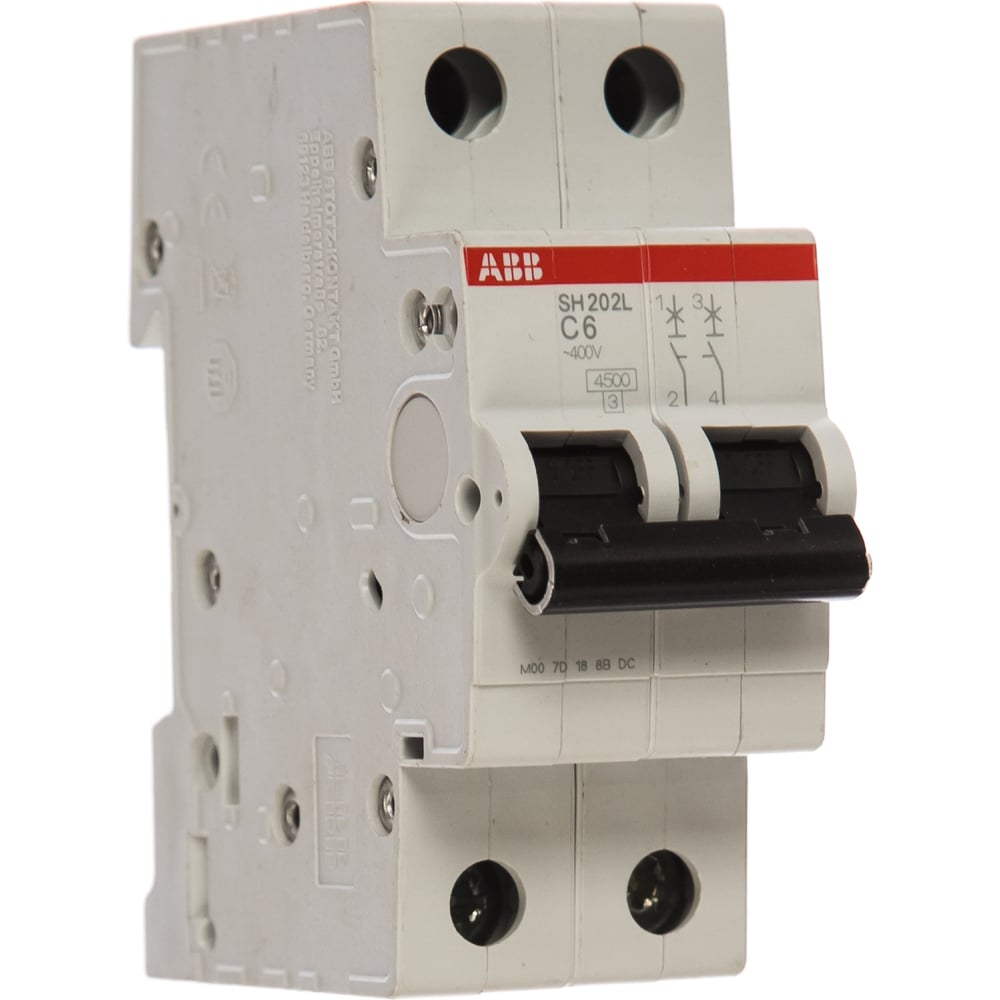 Автоматический модульный выключатель ABB 2п C SH202L 4.5кА 6А 2CDS242001R0064 - выгодная цена ...