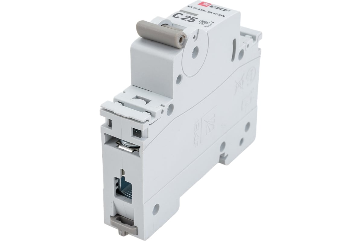 Автоматический выключатель EKF 1P 25А (C) 6кА ВА 47-63N PROxima ...