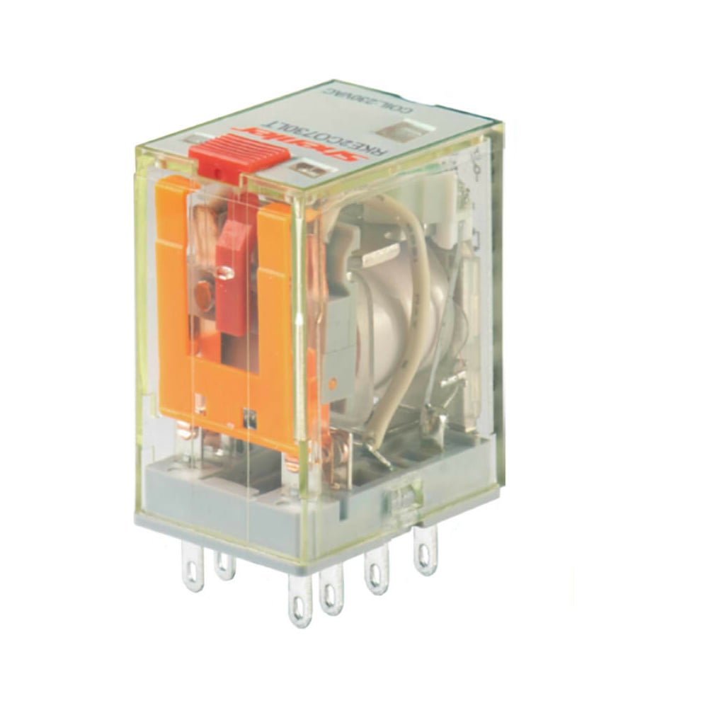 Реле Shenler 2c 12v dc + светодиод + тест-кнопка + диод RKE2CO012LTD ...