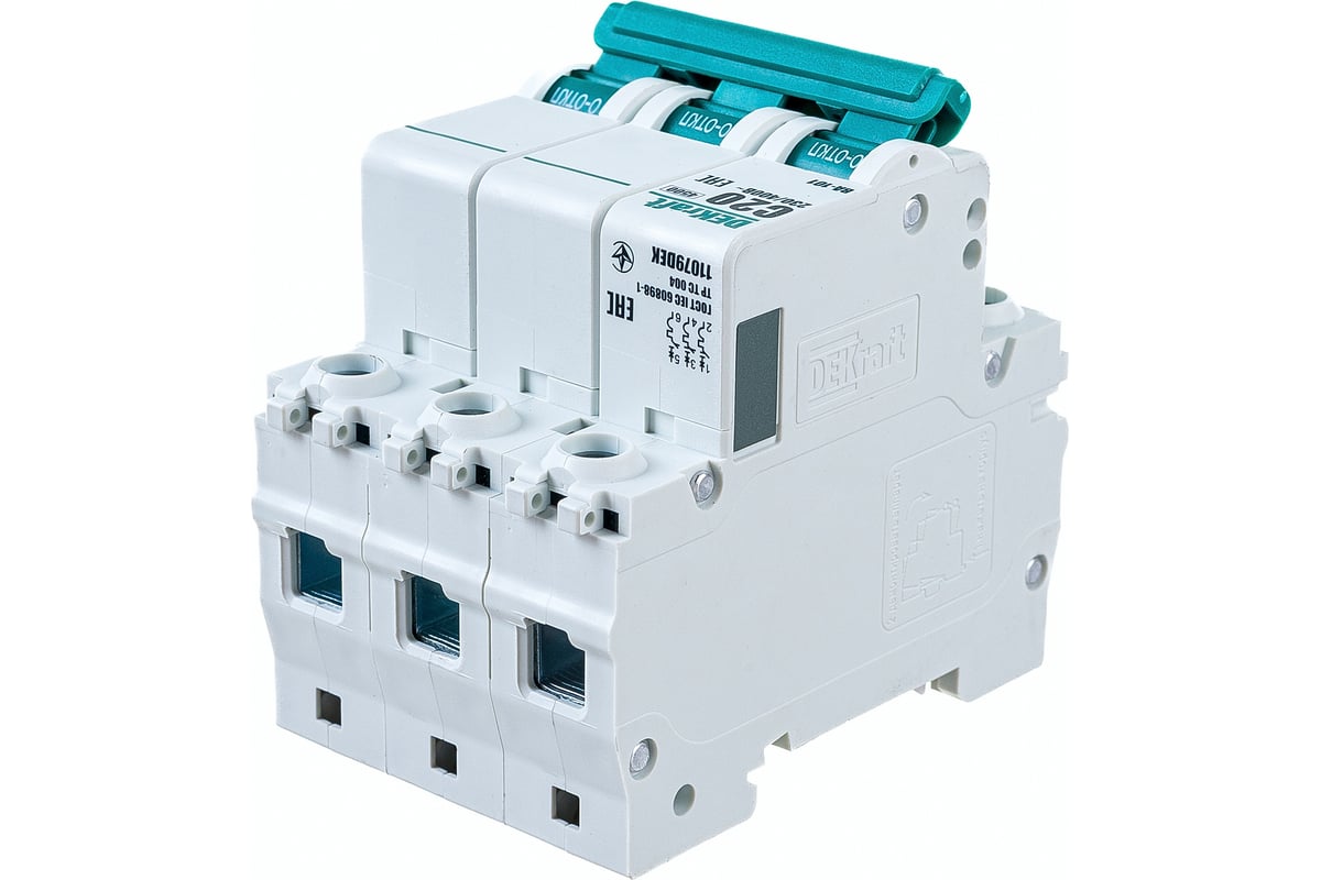 Автоматический выключатель DEKraft ВА101-3P-020A-C 11079DEK 121920 ...