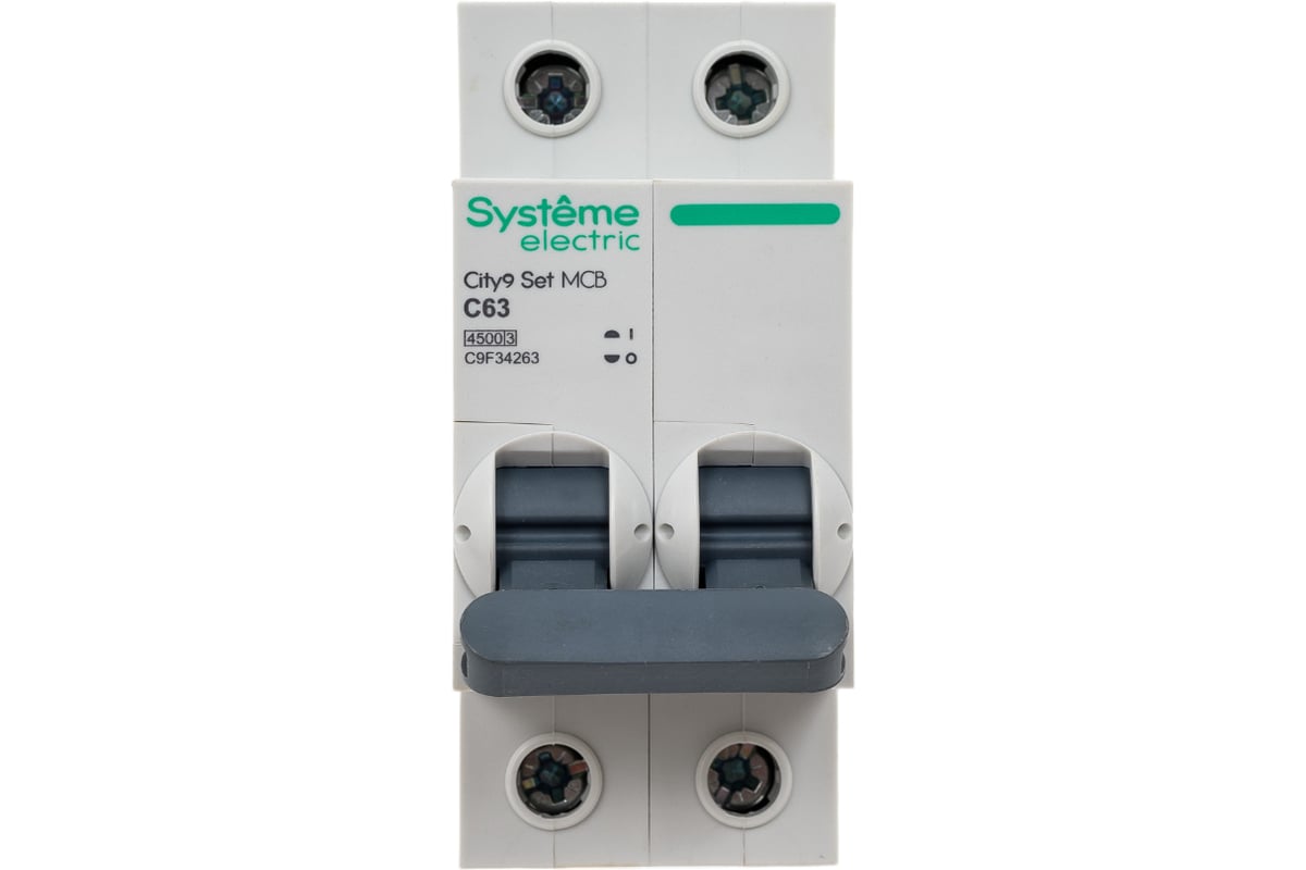 Автоматический выключатель Systeme Electric City9 set ав с 63а 2p 4.5ka ...