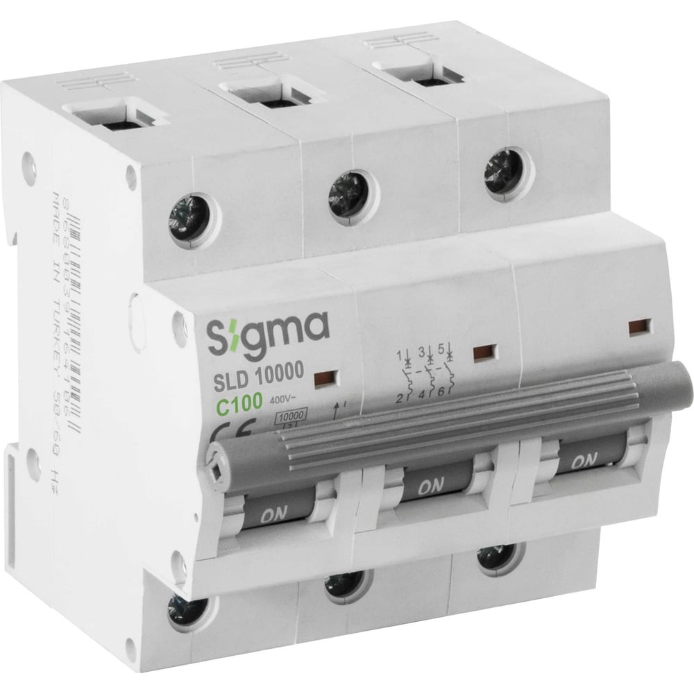 Автоматический выключатель Sigma Elektrik 3P C 100A 10kA, 1 шт 1SL300C ...