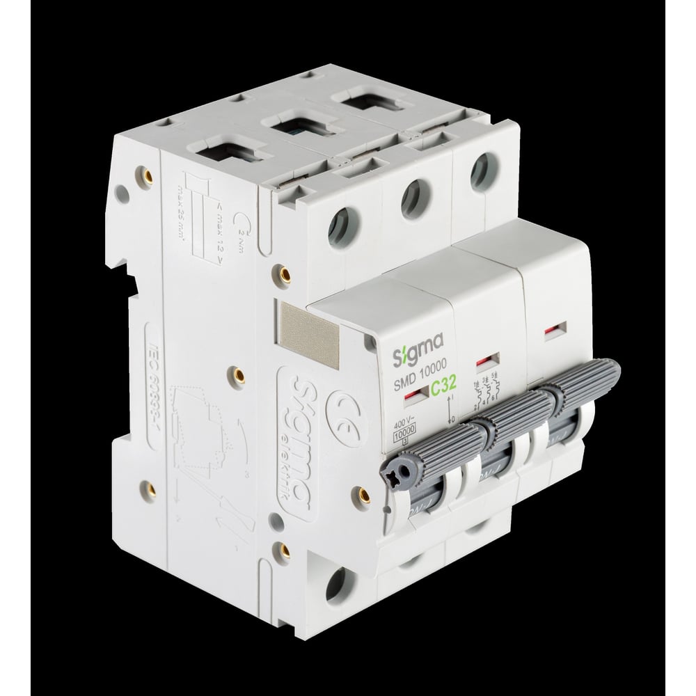 Автоматический выключатель Sigma Elektrik 3P C 32A 10kA, 1 шт 1SMD332C ...