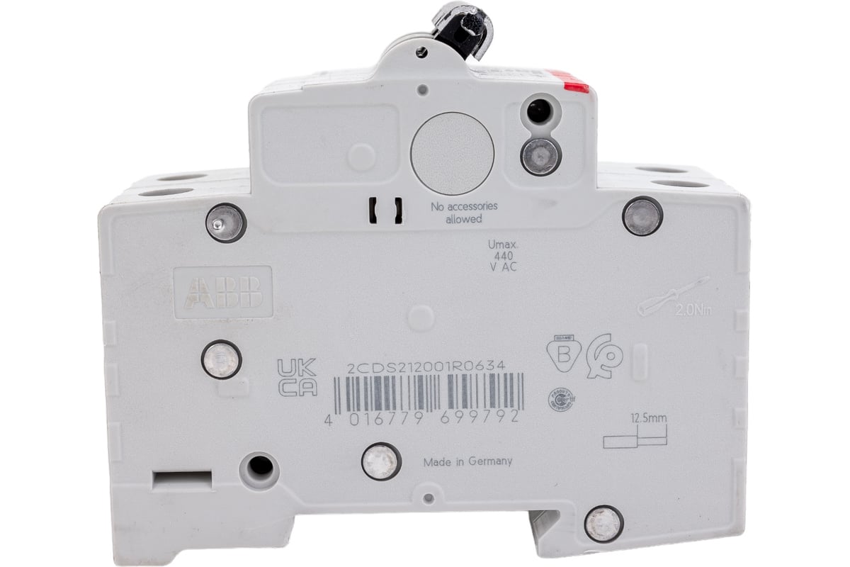 Автоматический выключатель ABB 2-полюсной sh202 c63 2CDS212001R0634 ...