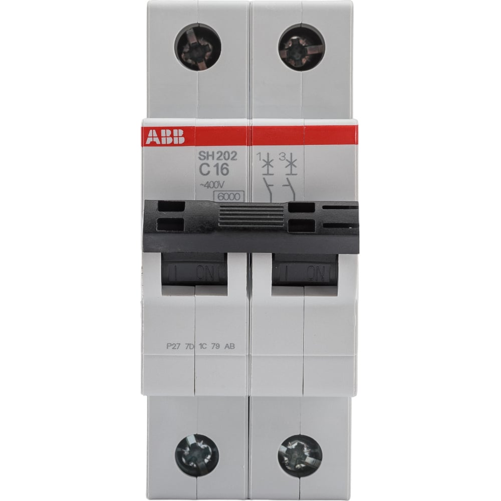 Автоматический выключатель ABB 2-полюсной sh202 c 16 2CDS212001R0164 ...