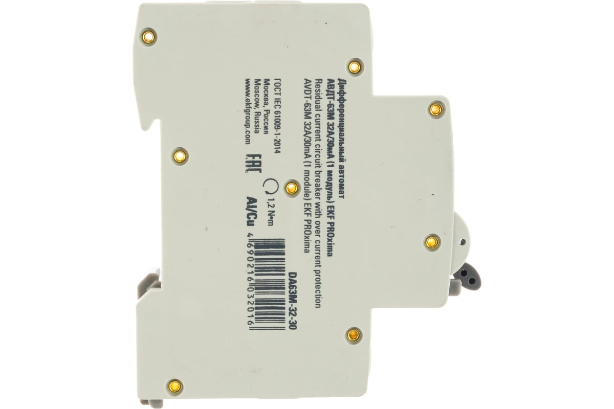 Автоматический дифференциальный выключатель EKF АВДТ-63М 1п 32А 30мА С ...