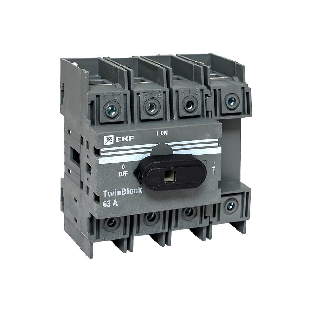 Рубильник EKF 63A 4P c рукояткой управления для прямой установки TwinBlock tb-63-4p-f - выгодная ...