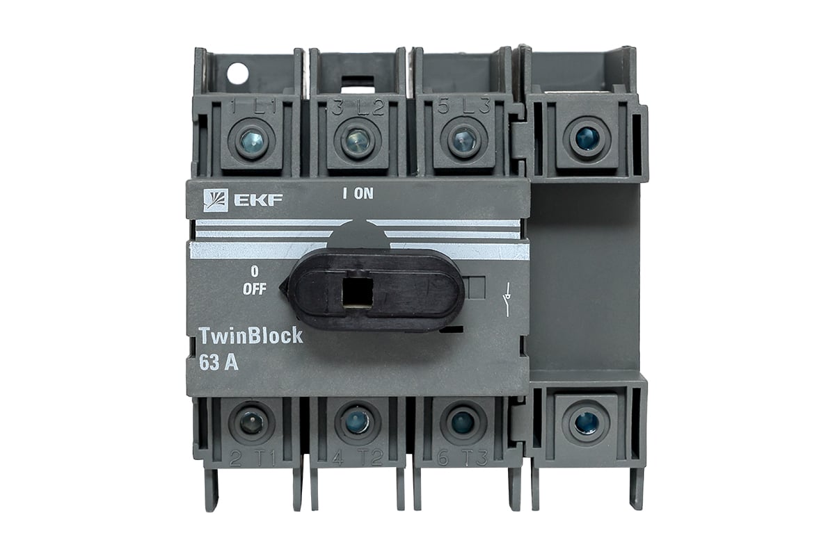 Рубильник EKF 63A 4P c рукояткой управления для прямой установки TwinBlock tb-63-4p-f - выгодная ...