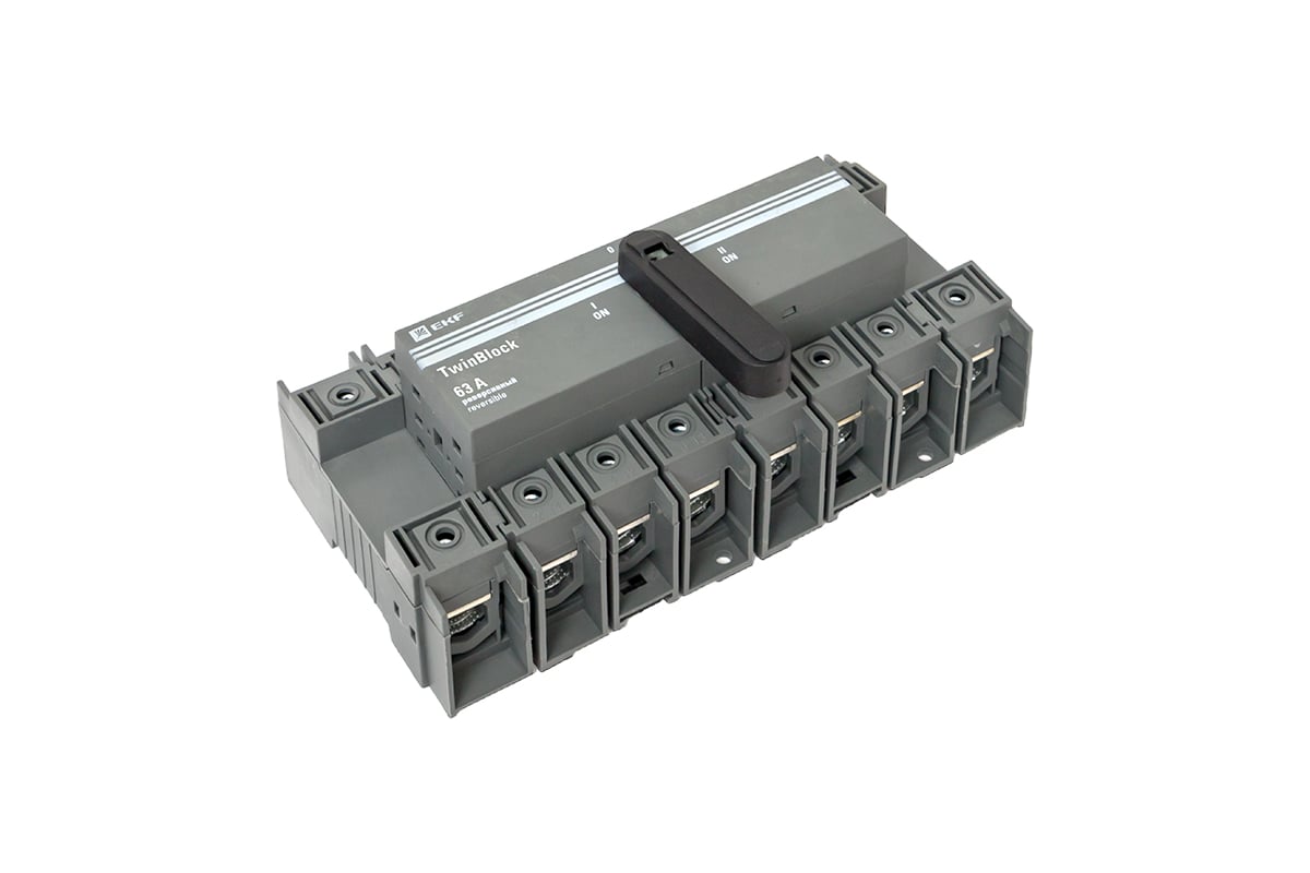 Рубильник EKF 63A 4P реверсивный c рукояткой для прямой установки TwinBlock tb-s-63-4p-rev ...