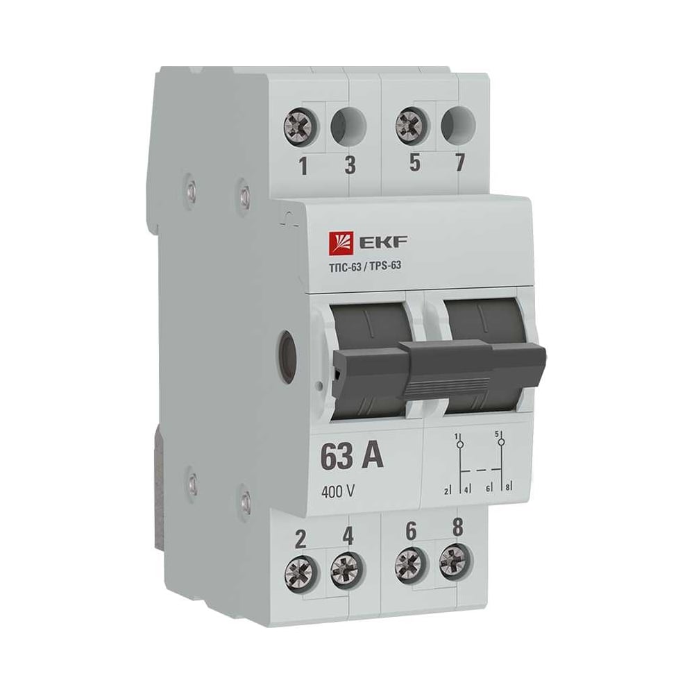 Трехпозиционный переключатель EKF ТПС-63 2P 63А PROxima TPS263 - выгодная цена, отзывы ...