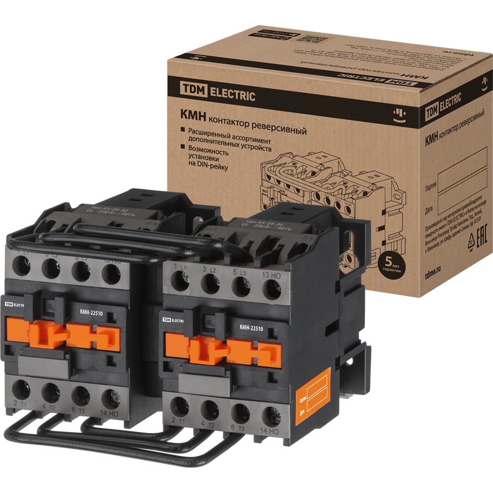 Контактор TDM КМН-22530 реверс 25А 230В/АС3 2НО SQ0761-0007 - выгодная ...