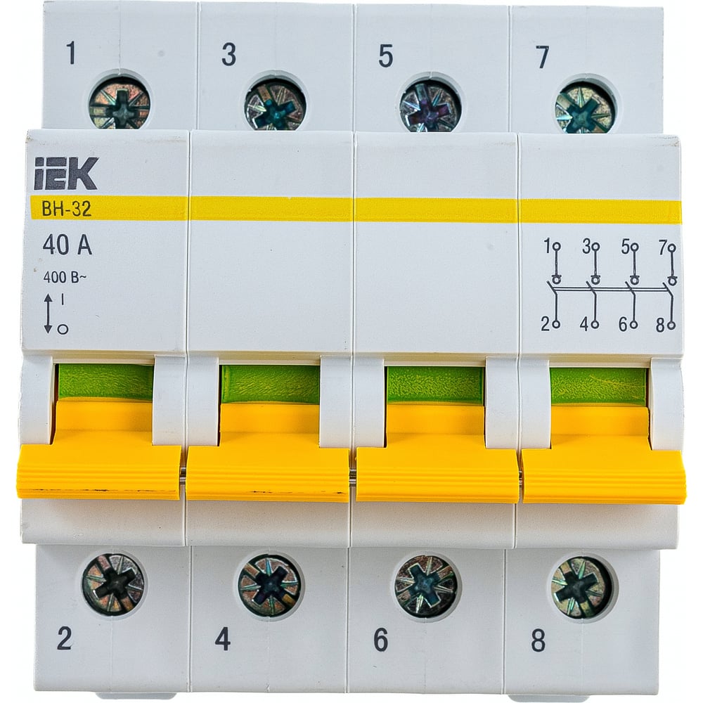 Рубильник IEK ВН-32 4Р 40А ИЭК MNV10-4-040 - выгодная цена, отзывы ...