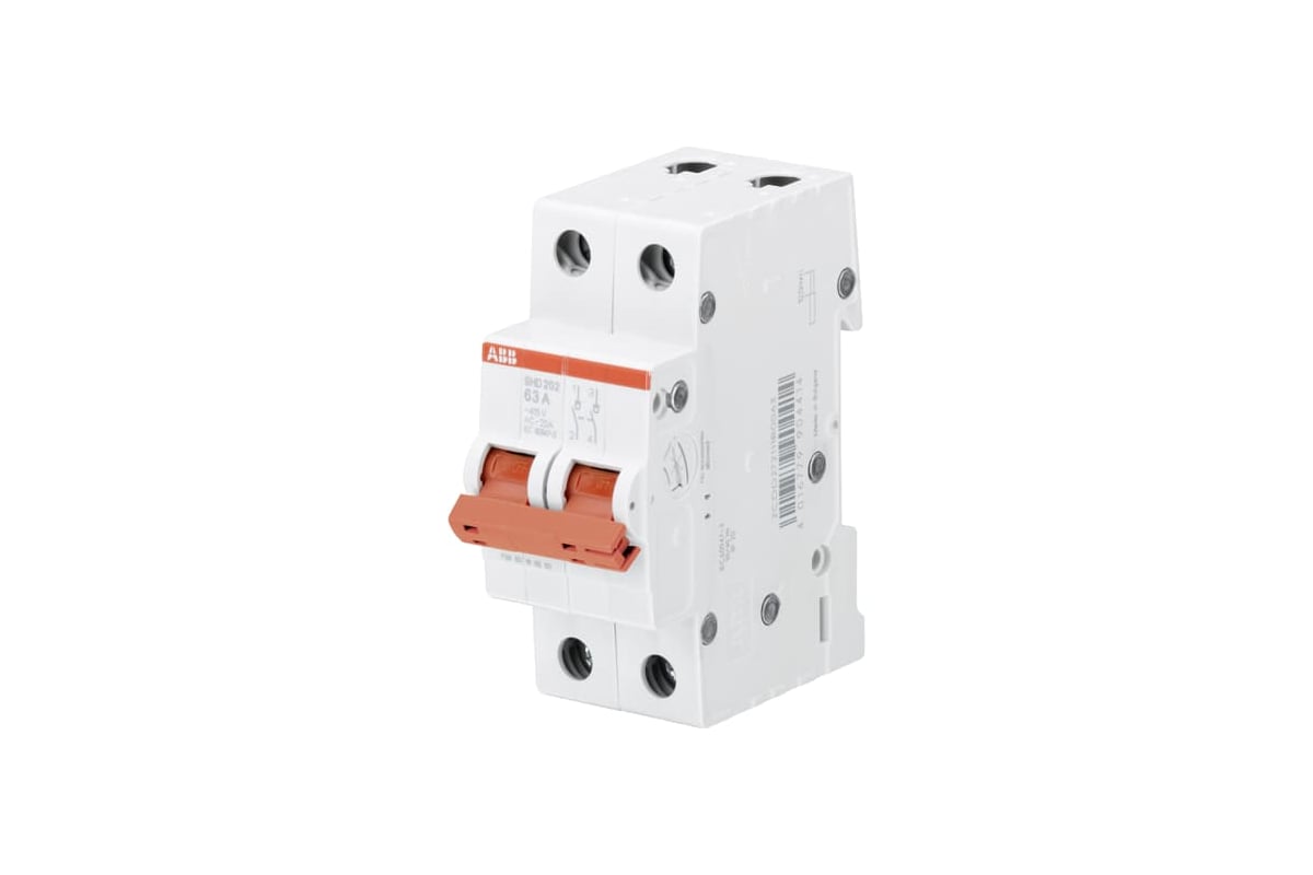 Рубильник ABB 2 полюса SD202/63 рычаг красный 2CDD282101R0063 - выгодная цена, отзывы ...