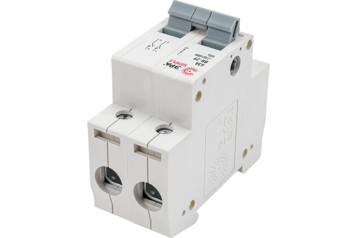 Выключатель нагрузки ЭРА SIMPLE ВН-29 2P 63А Б0039252 - выгодная цена ...