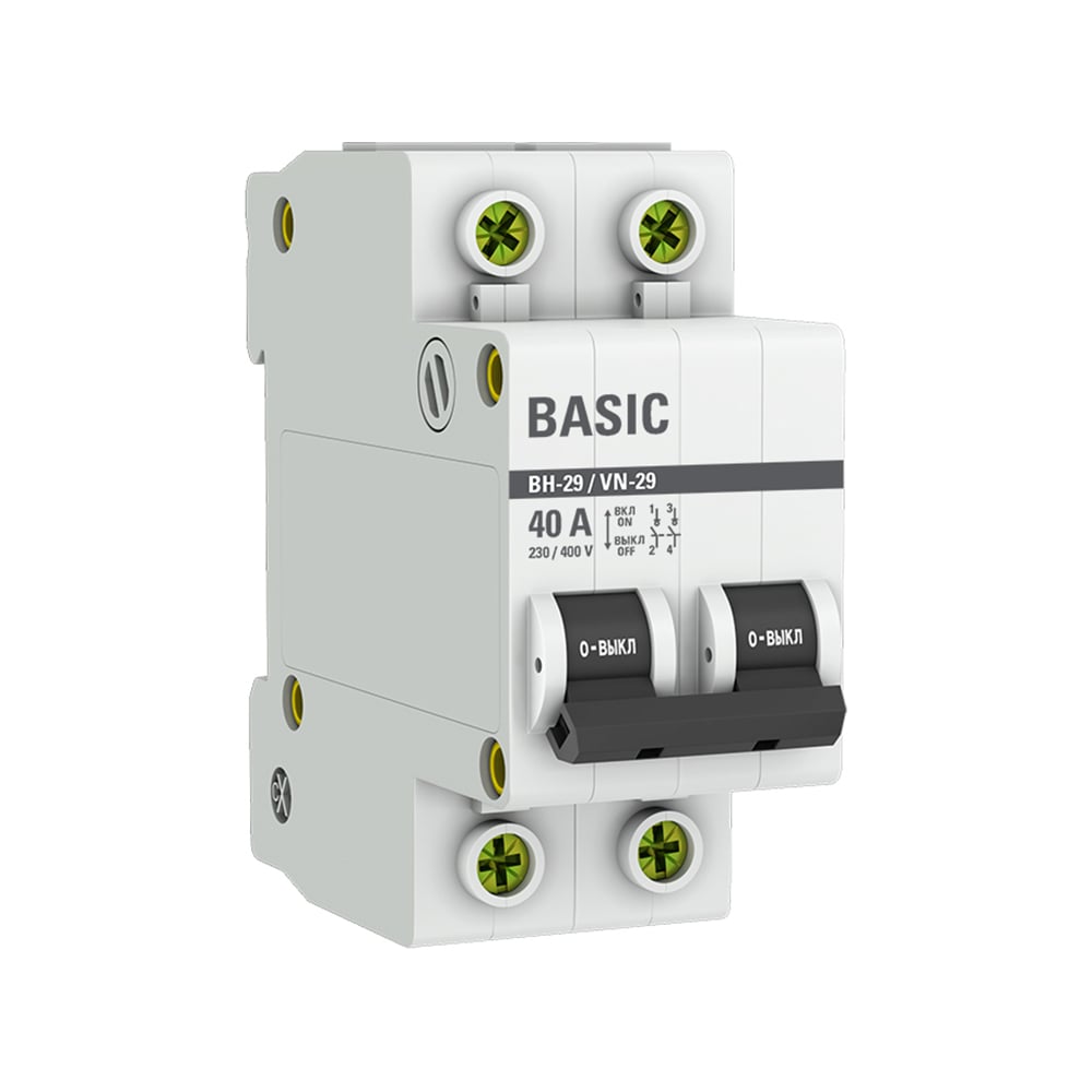 Выключатель нагрузки EKF 2P ВН-29 Basic 40А SL29-2-40-bas - выгодная цена, отзывы ...