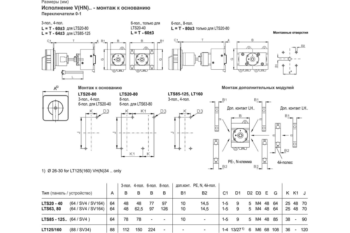 Выключатель нагрузки/рубильник Benedict LTS80 VHN4 A4+T/380 PN92998 ...