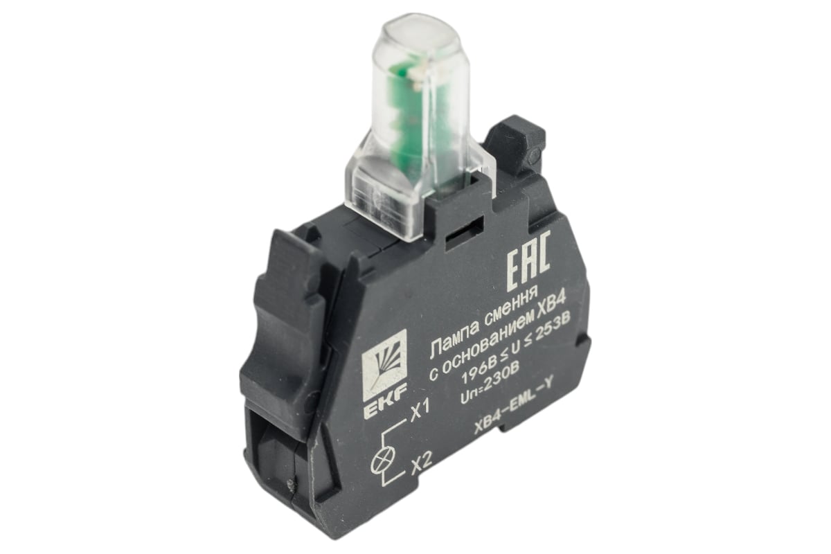 Лампа EKF сменная, c основанием, XB4, желтая, 230В, 10 шт. PROxima SQ - выгодная цена, отзывы ...
