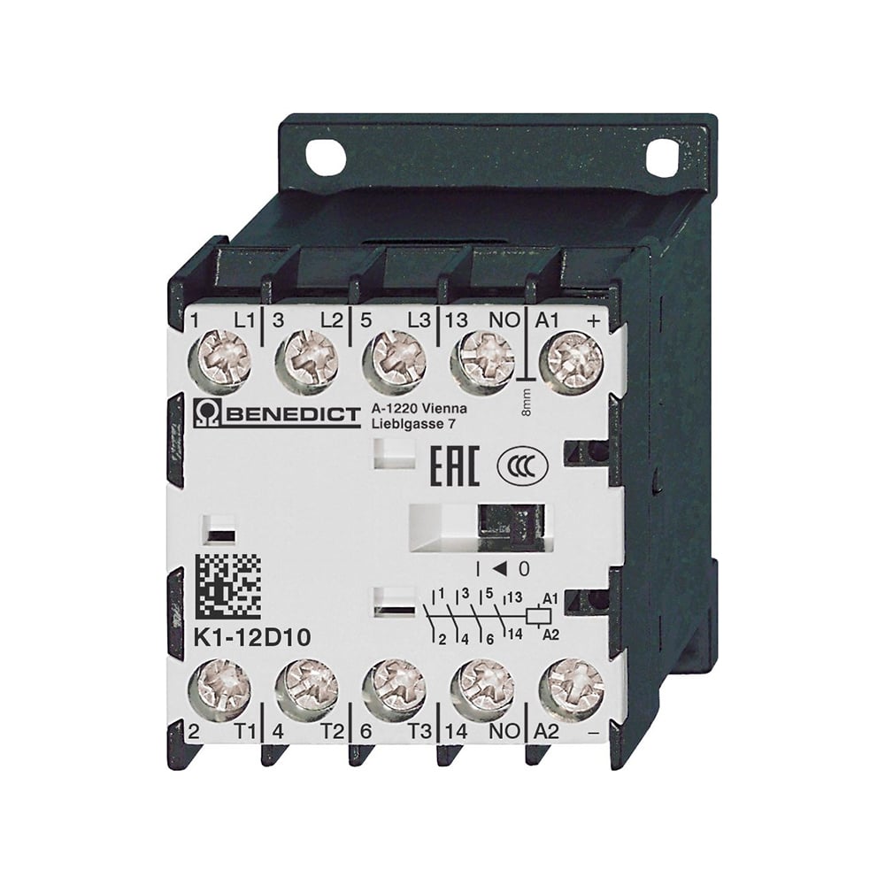 Миниконтактор трехполюсный BENEDICT K1-12D10 230 PN39955 - выгодная цена, отзывы, характеристики ...