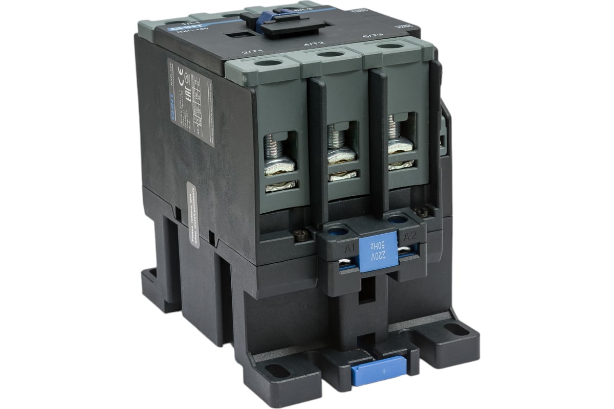Контактор CHINT NXC-100 100А кат. 220В AC 1НО+1НЗ AC-3 (R) 836824 ...